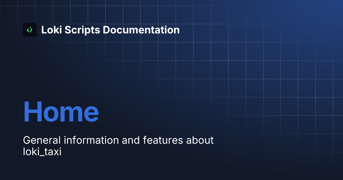Home | Loki Scripts Documentation